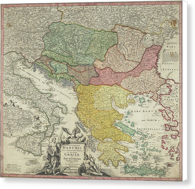 Old Map Of Europe 1720 - Canvas Print – Dusty Maps Store