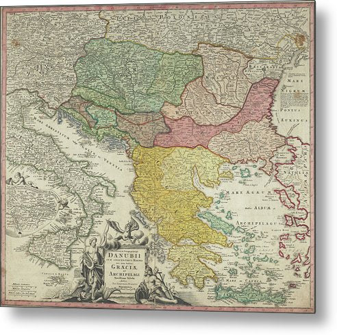 Old Map Of Europe 1720 - Metal Print – Dusty Maps Store