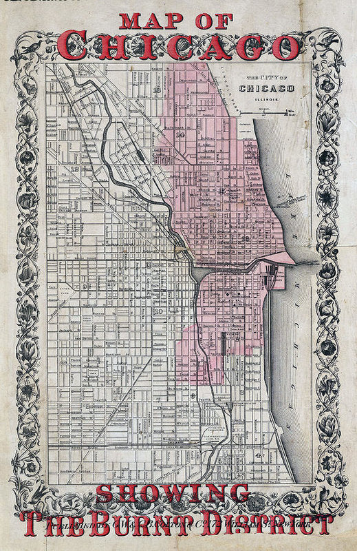 Old Chicago Fire Map - Art Print – Dusty Maps Store
