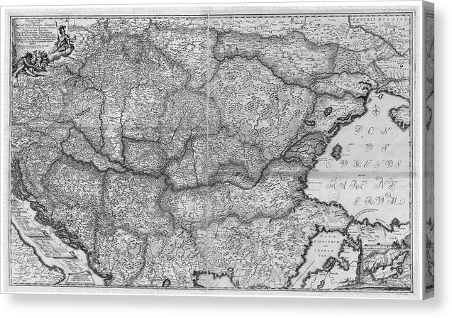 Old Map Of Eastern Europe Circa 1740 - Canvas Print – Dusty Maps Store