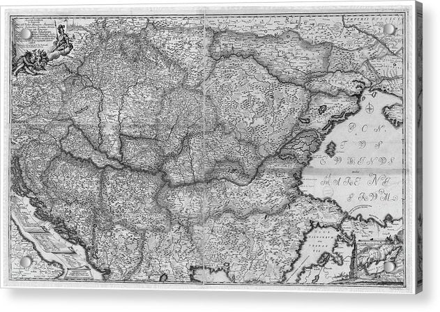Old Map Of Eastern Europe Circa 1740 - Acrylic Print – Dusty Maps Store