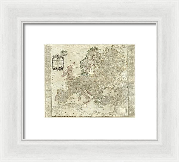 Old Map Of Europe 1787 - Framed Print – Dusty Maps Store