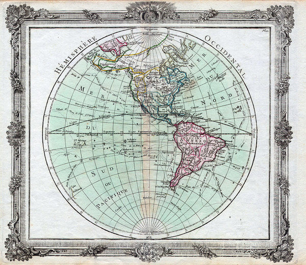 Old Map Of The Americas 1764 - Art Print – Dusty Maps Store