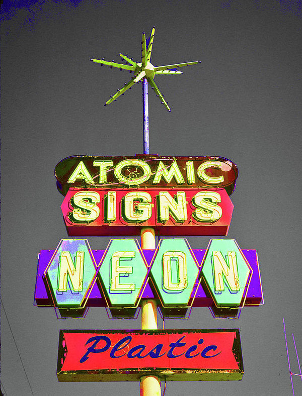 Vintage Sign - Atomic Signs - Art Print – Dusty Maps Store